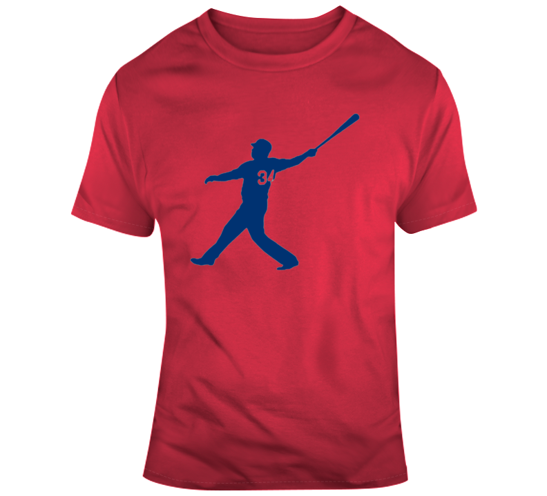 David Ortiz Big Papi Home Run Silhouette 34 Boston Baseball T Shirt ...